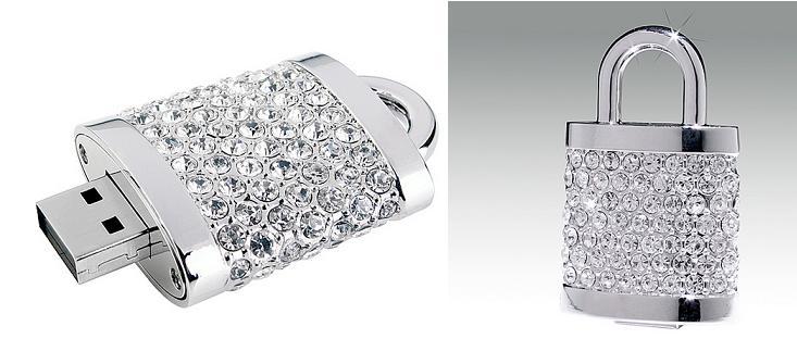 A Girl's New Best Friends - Jewel and Crystal Necklace USB Drives - Tip ...